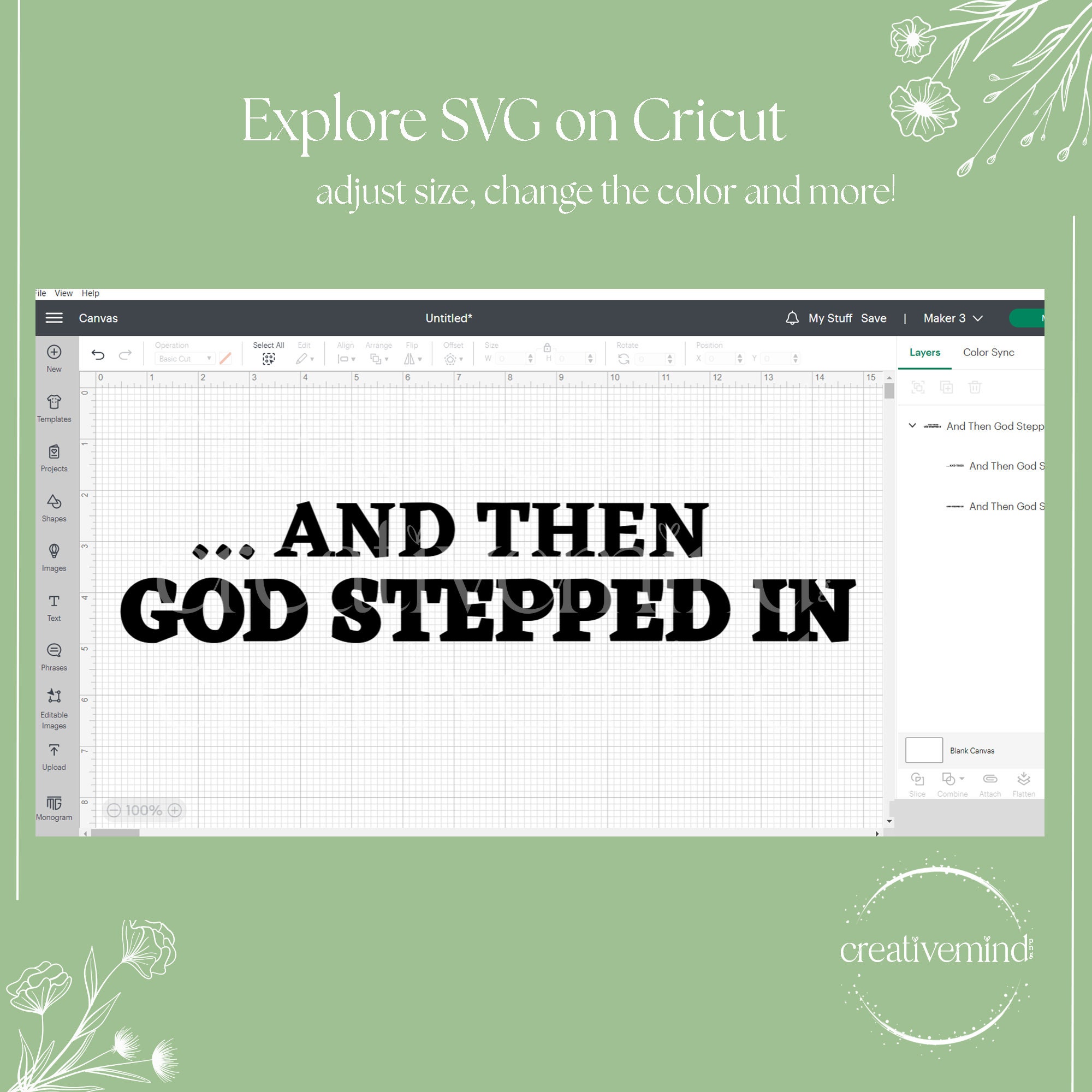 And Then God Stepped In, Thank You Jesus Svg, Trust God Svg, God is ...