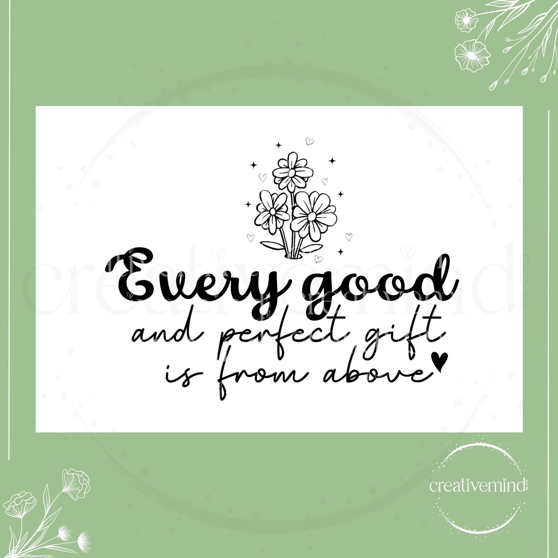 Every Good and Perfect Gift is From Above Svg, Bible Verses Svg, James ...