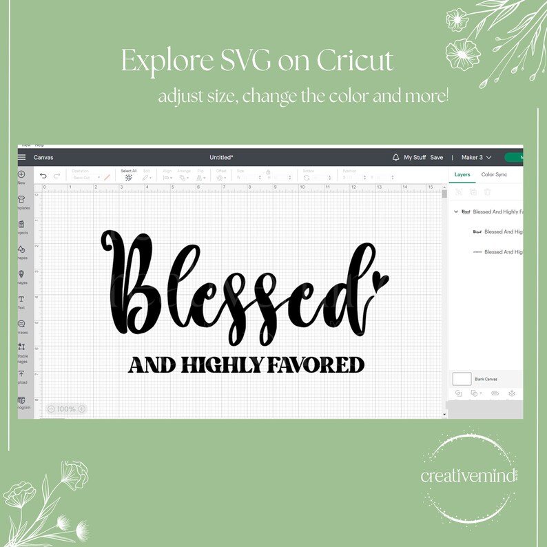Blessed and Highly Favored Svg Blessed Cut File Scripture - Etsy