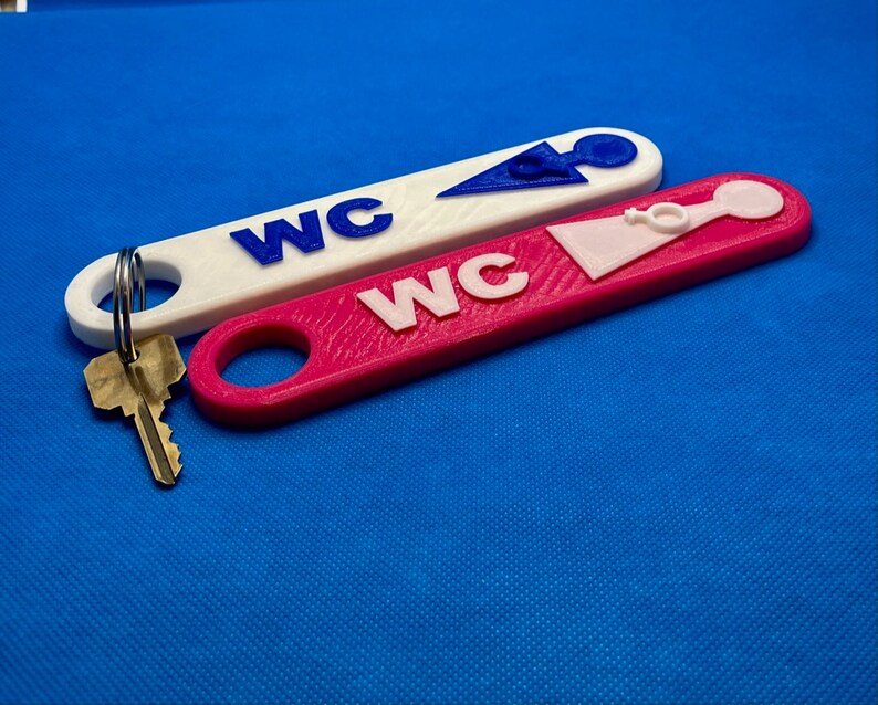 2 Giant Key Fobs for Restroom. Keychains for WC. Huge Keyrings - Etsy