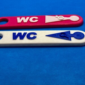 2 Giant Key Fobs for Restroom. Keychains for WC. Huge Keyrings - Etsy