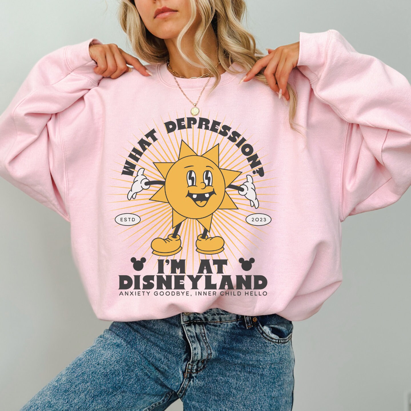 No Depression at Disney Disneyland Sweater Walt Disney - Etsy