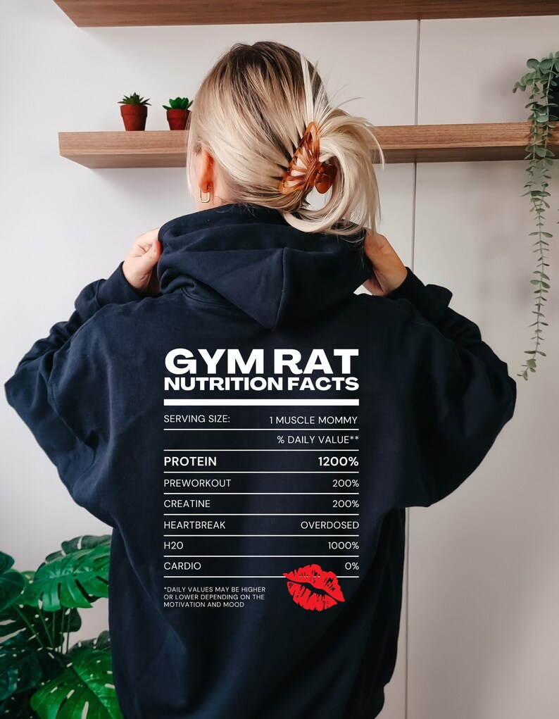 Gym Rat Nutrition Facts One Muscle Mommy Gym Pump Cover Hoodie - Etsy