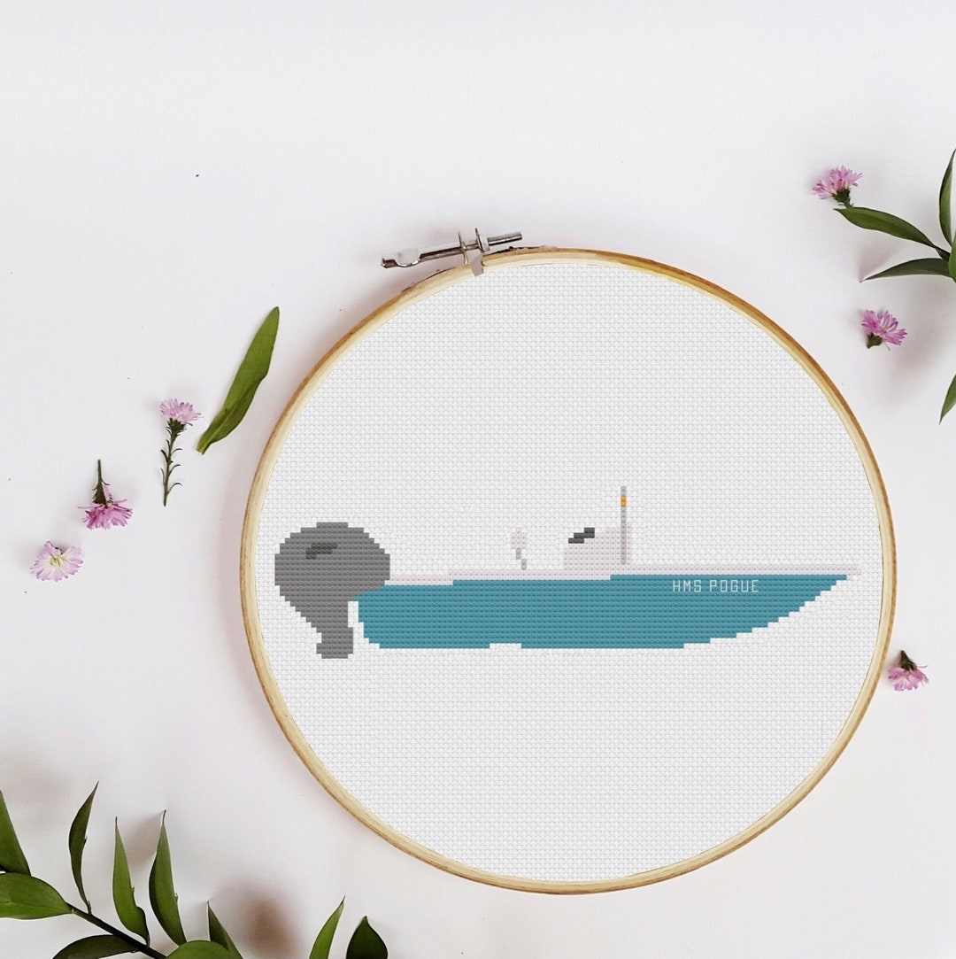 HMS Pogue Outer Banks Boat OBX Cross Stitch Pattern, PDF Pattern ...