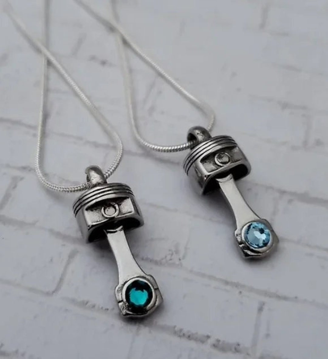 Piston Necklace With Swarovski Crystals-engine -automotive Jewelry ...