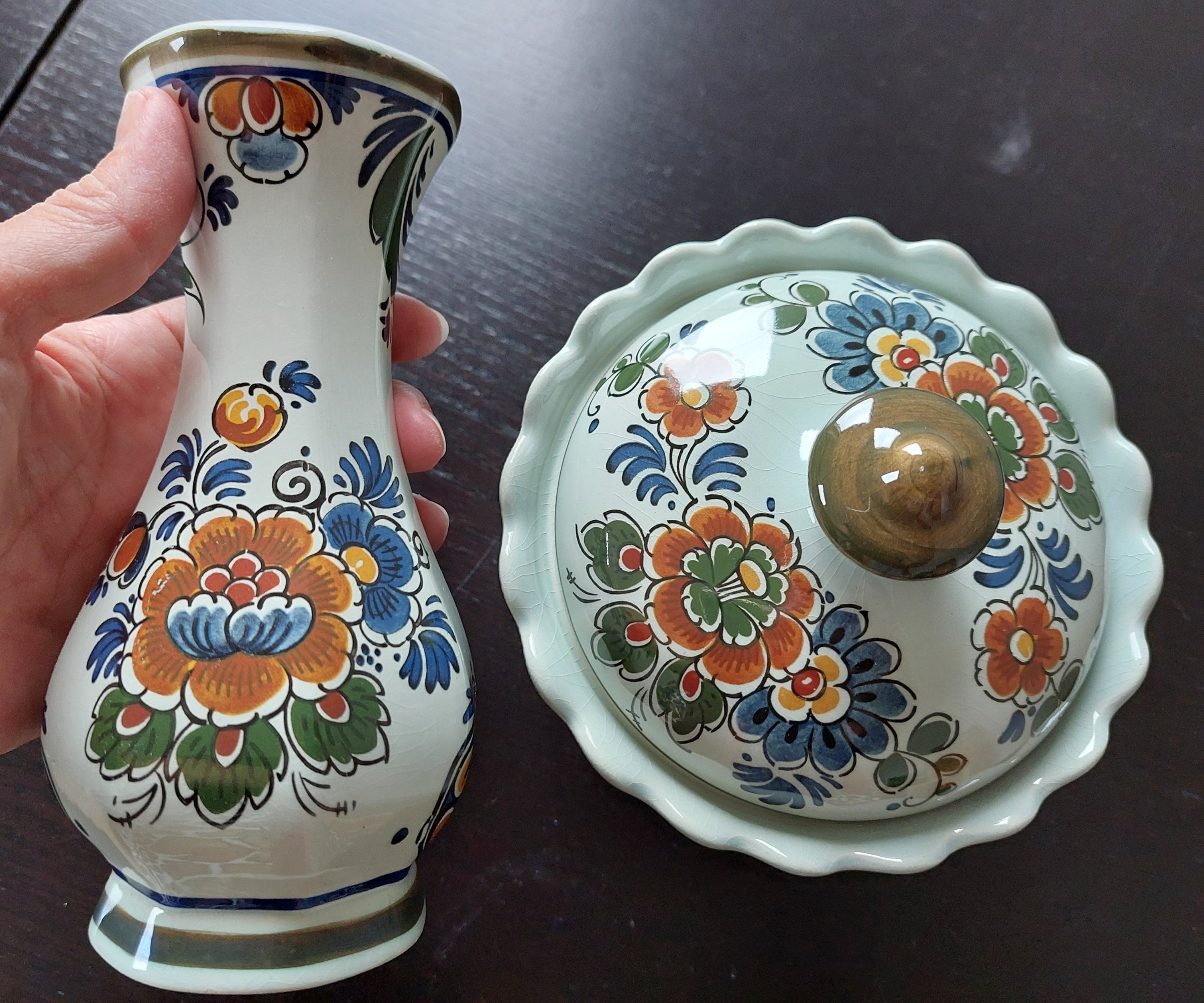 Sierlijke Set Van Delft Polychroom Holland Handwerk Aardewerk - Etsy ...