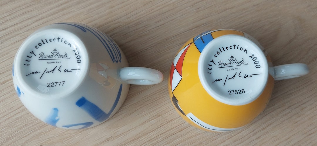Set of 2 Signed Numbered Illy Art Collection Espresso Cups From the ...
