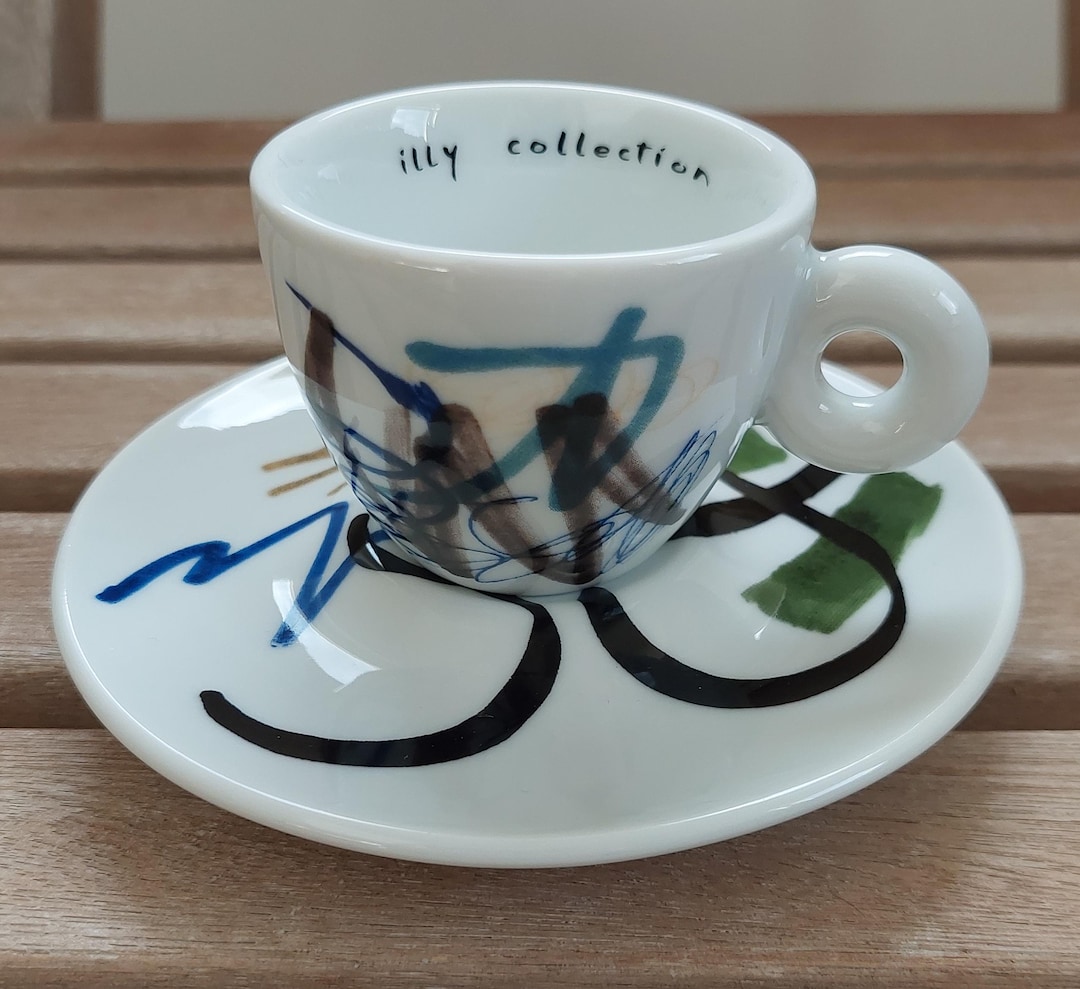 Vintage Illy Espresso Cup + Saucer From the "pen Test" Illy Collection ...