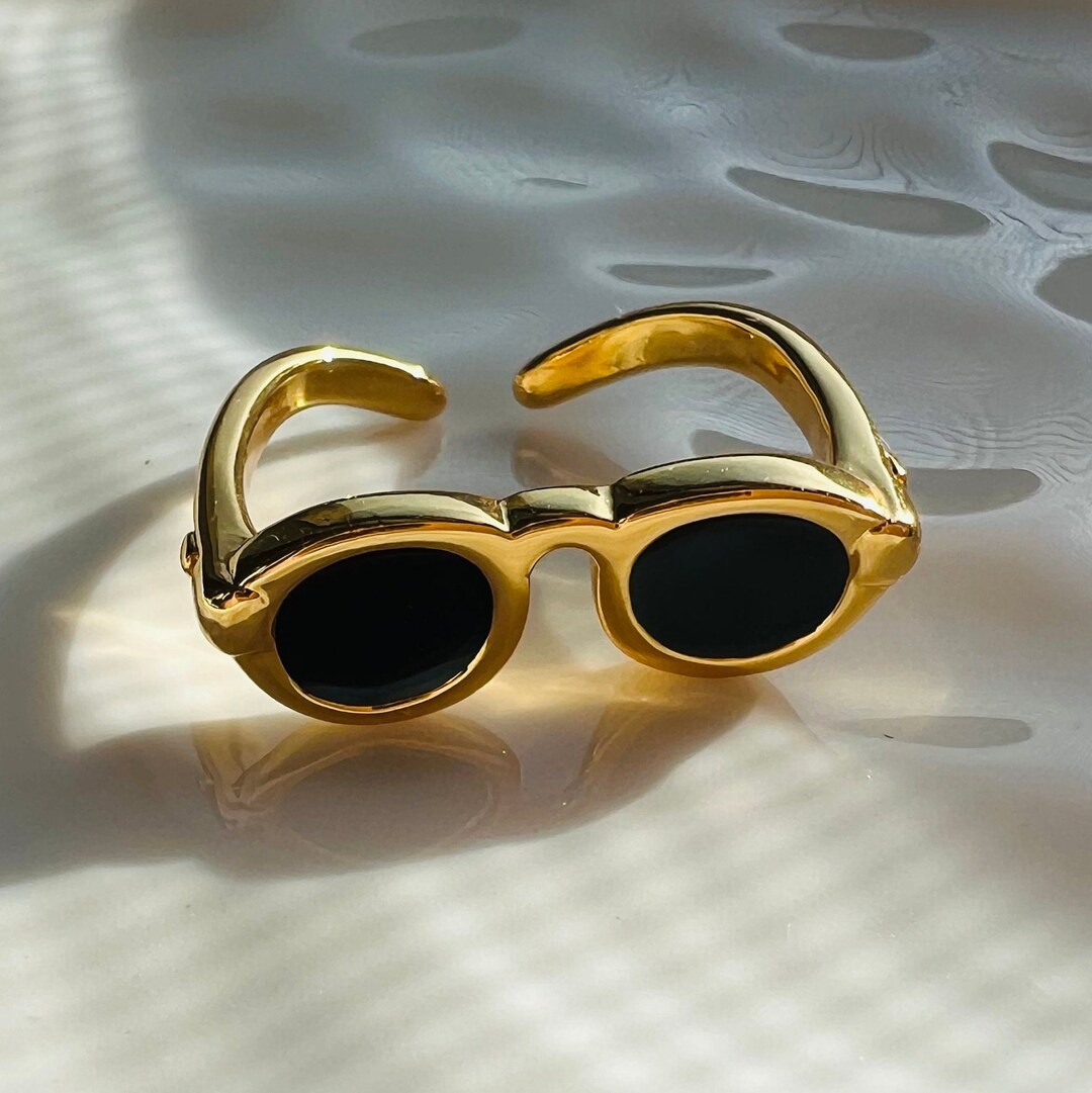 Open Ring Adjustable Ring Gold Glasses Ring Sunglasses - Etsy