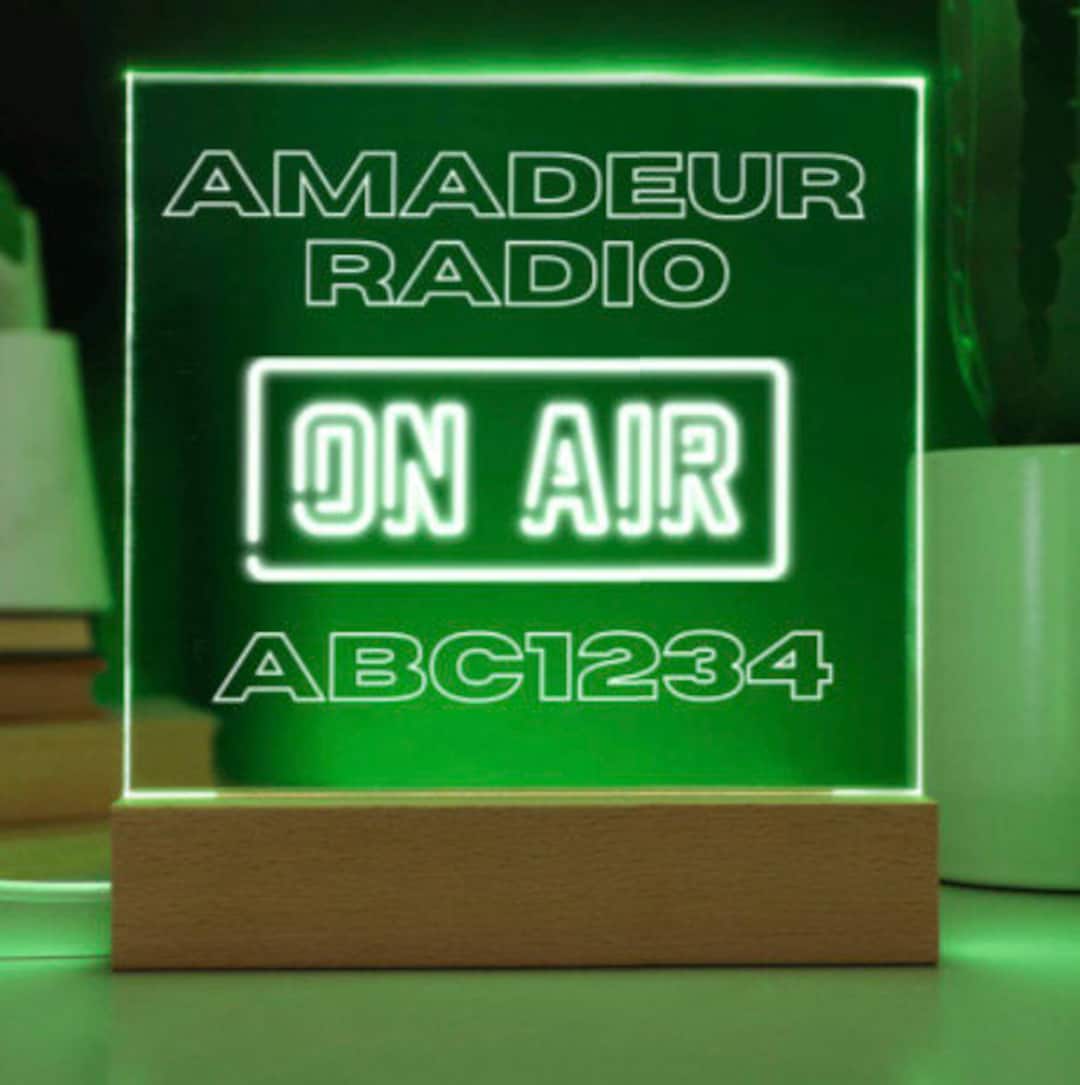 Custom Amateur Ham Radio Callsign LED Acrylic Lit Sign Gift - Etsy