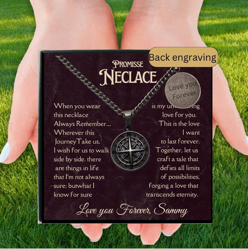 Personalized Promise Necklace Gift For Him Boyfriend Promise Etsy