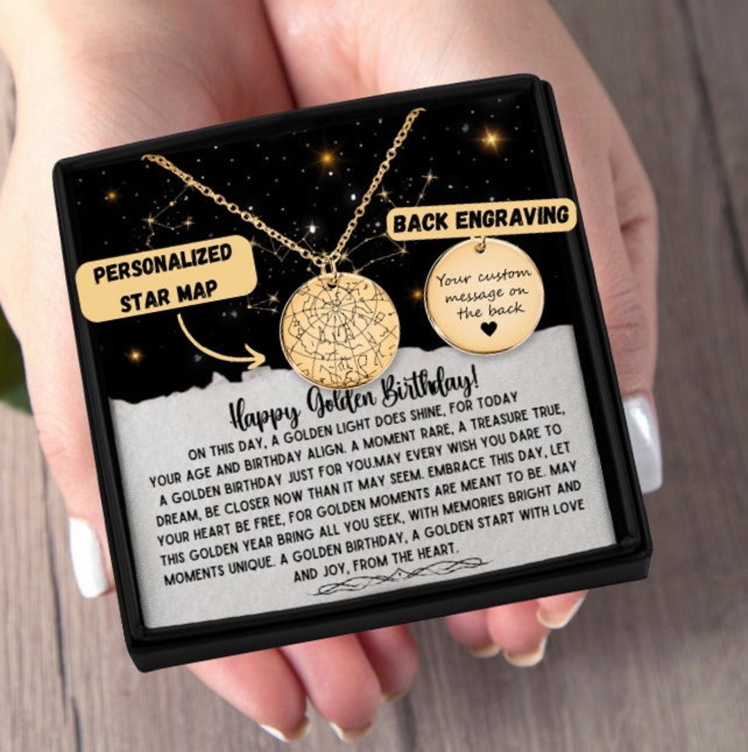 Golden Birthday Necklace Golden Birthday Jewelry Golden Birthday Gift ...