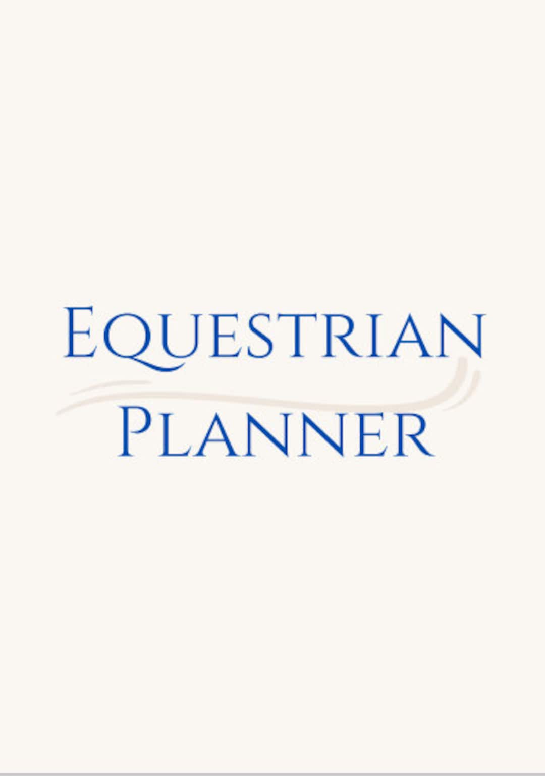 Equestrian Planner Downloadable PDF - Etsy
