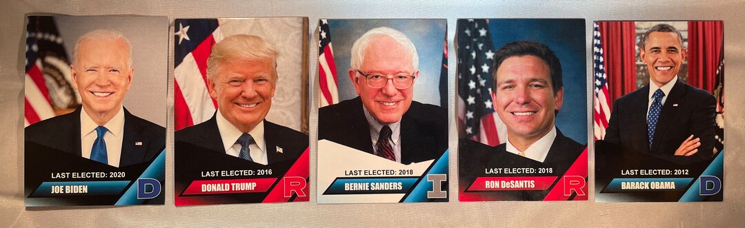 Political Trading Cards | Presidents, U.S. Senators, and Governors - Etsy