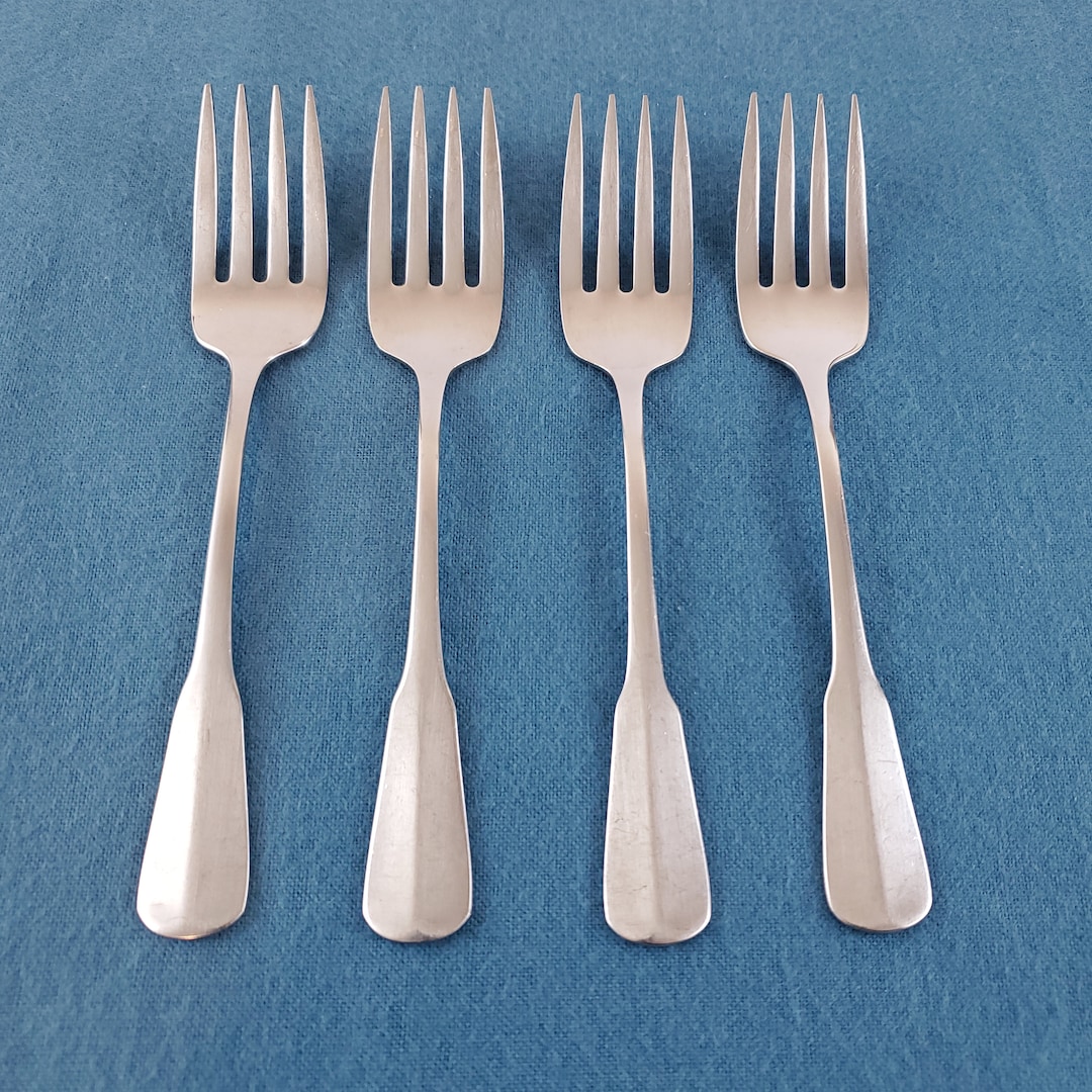 Oneida COLONIAL ARTISTRY Satin Stainless Salad Forks 6 1/8"~ Beautiful ...