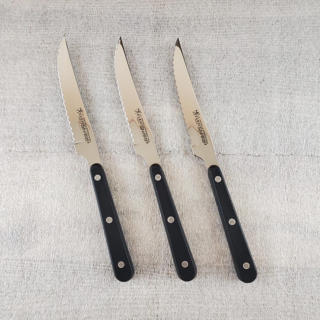 J A Henckels International Set of (3) Eversharp Stainless Steak Knives ...
