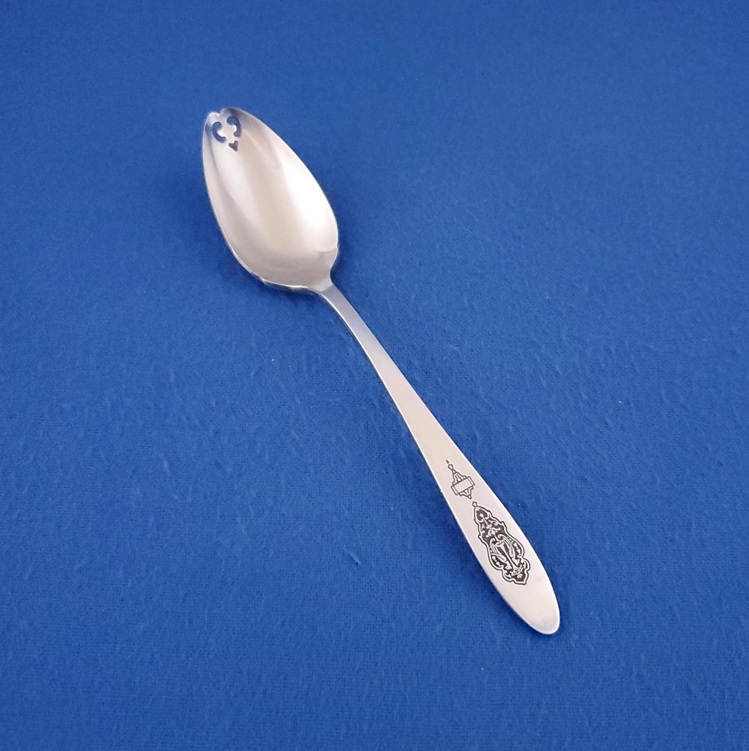 Rare BIRDS OF PARADISE ~ Pierced Chutney Condiments Spoon 5 3/8 ...