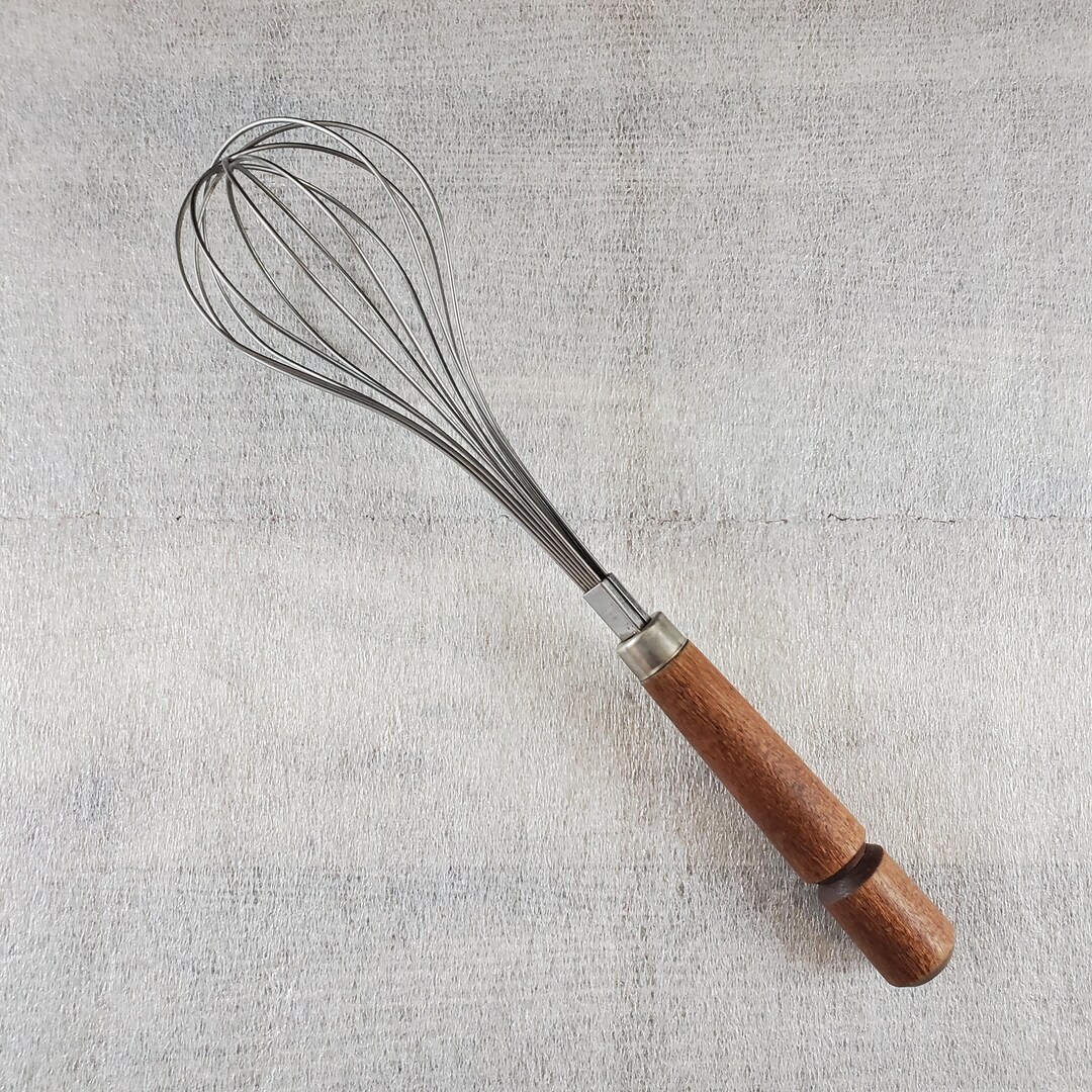 Vintage 11 Bonny Balloon Whisk Stainless With Wood Handle Made in Japan ...