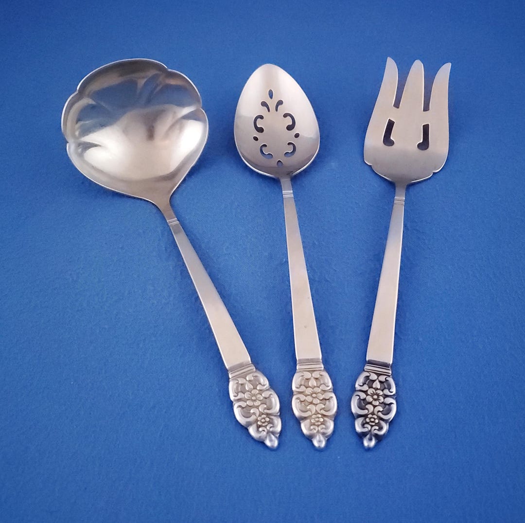 Oneida NORDIC CROWN ~ Set of (3) Serving Pieces ~ Oneidacraft Deluxe ...