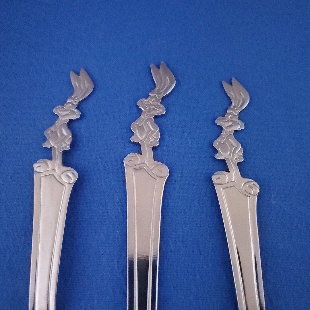 Set of 3 Nestle Nesquik Bunny Spoons 2 6 1/2 & 1 7 1/2 Collectible ...