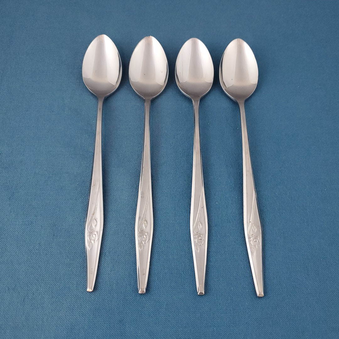 Creative Manor SPRITELY ROSE ~ Iced Tea Spoon 7 3/8" ~ Stainless ...