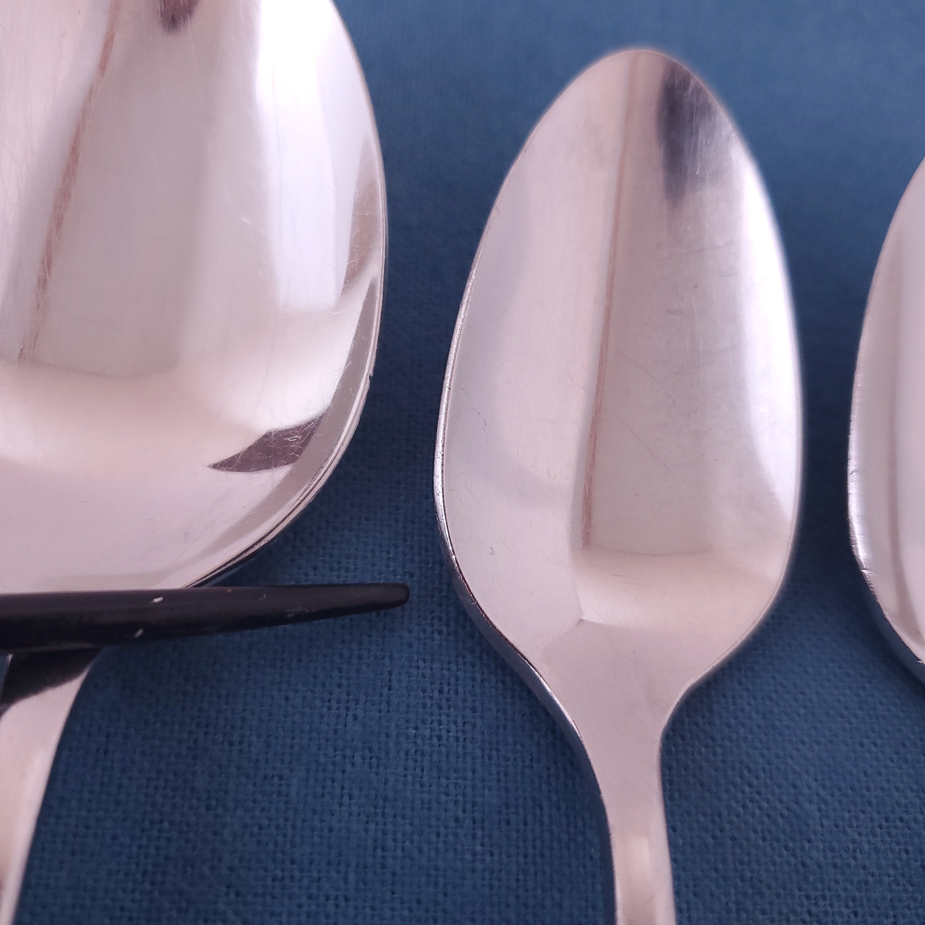 Oneida MY ROSE Stainless 2 Oval Soup Spoons 6 7/8 & 3 Teaspoons 6 1/8 ...