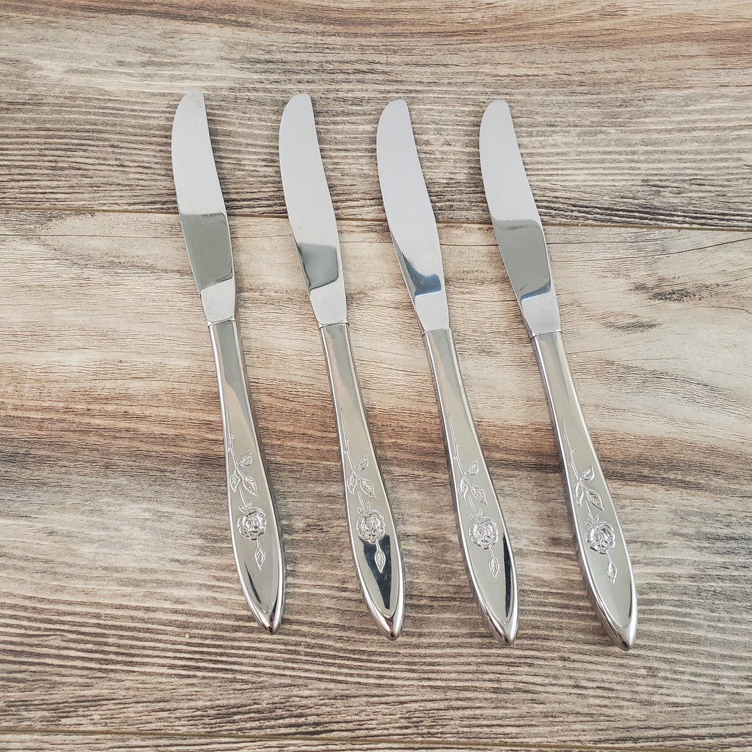 Oneida My Rose Community Stainless Dinner Knife 8 1/2 Beautiful Vintage ...