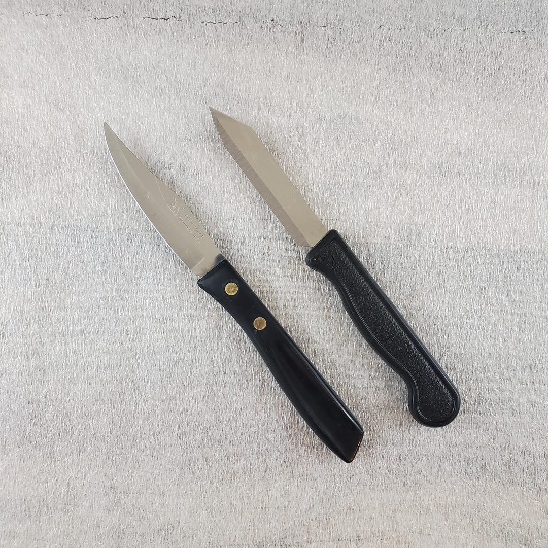 2 EKCO & Ekco Forge Paring Knives 3 Stainless Steel Blade With Black ...