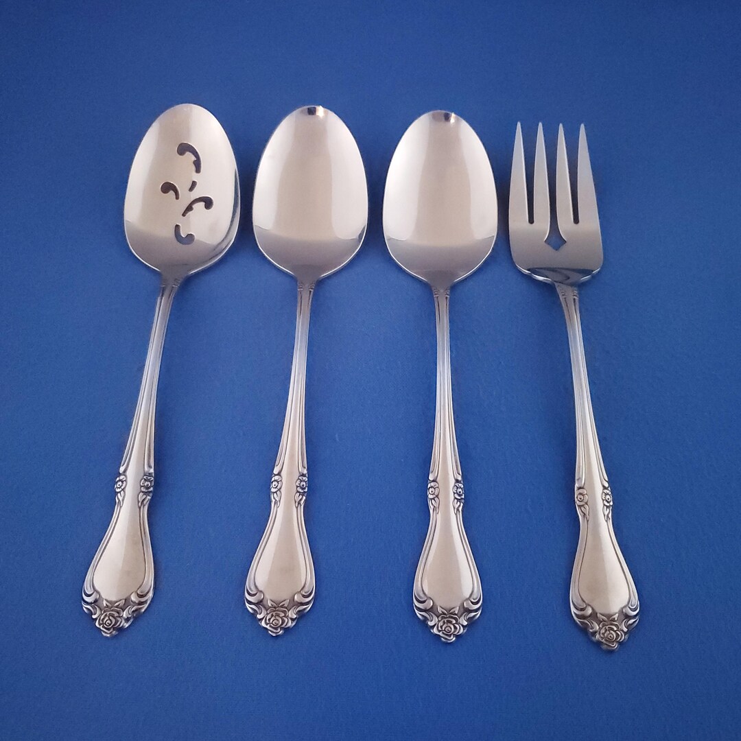 Oneida CELEBRITY ~ Set of (4) Serving Pieces ~ Solid & Pierced Serving ...
