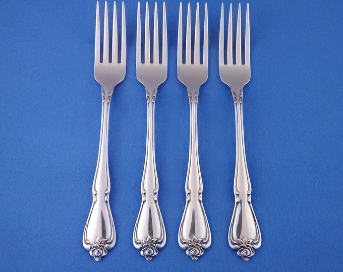 Oneida ARBOR ROSE ~ True Rose ~ Dinner Fork 7 1/4" ~ Beautiful Vintage ...