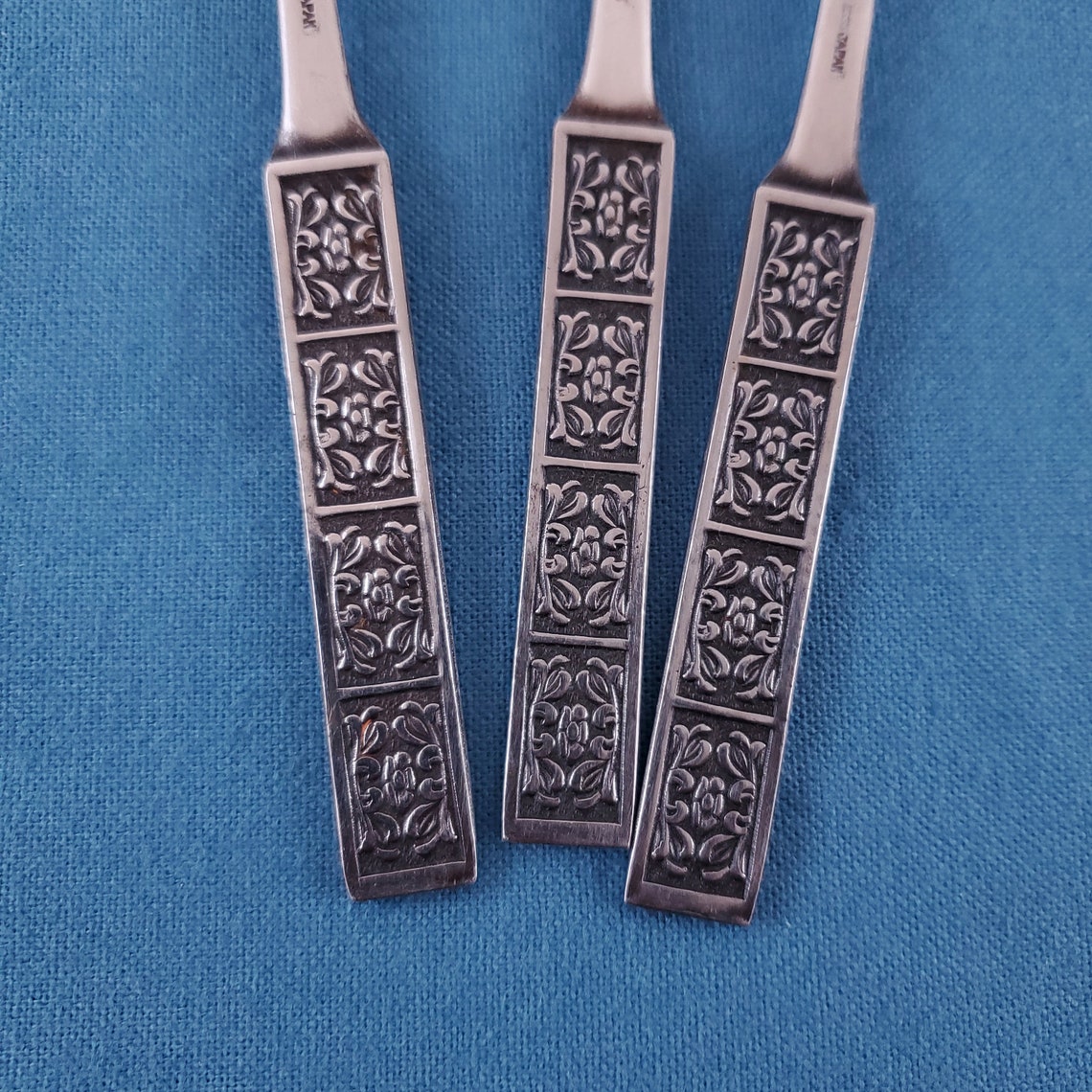 Stanley Roberts BURGUNTINE VELVET Black Accent Stainless Dinner Forks 7 ...