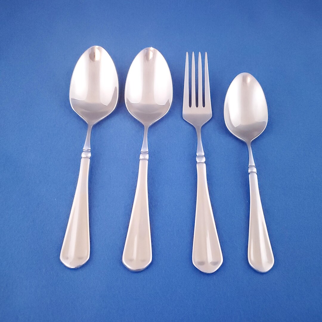 Mikasa FRENCH COUNTRYSIDE ~ (2) Soup Spoons 7 1/4", (1) Teaspoon 6 3/8 ...