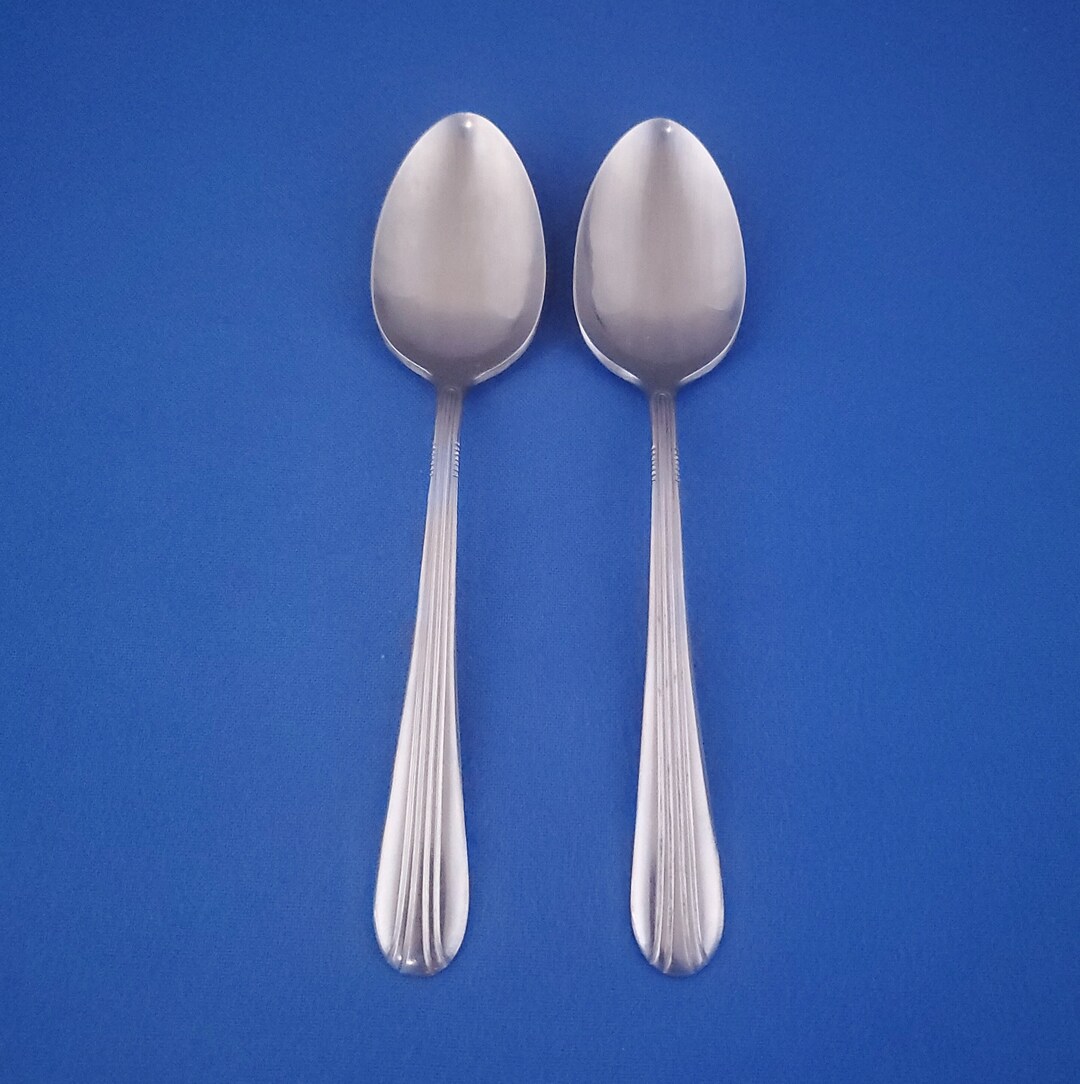 International Silco EMPIRE Stainless set of 2 Oval Soup Spoon 7 3/8 ...
