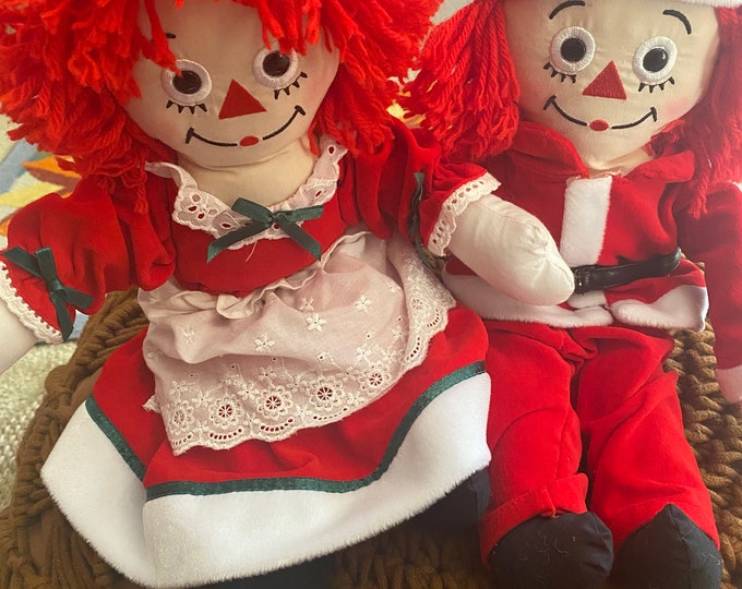Raggedy Ann and Andy Mr and Mrs Santa - Etsy