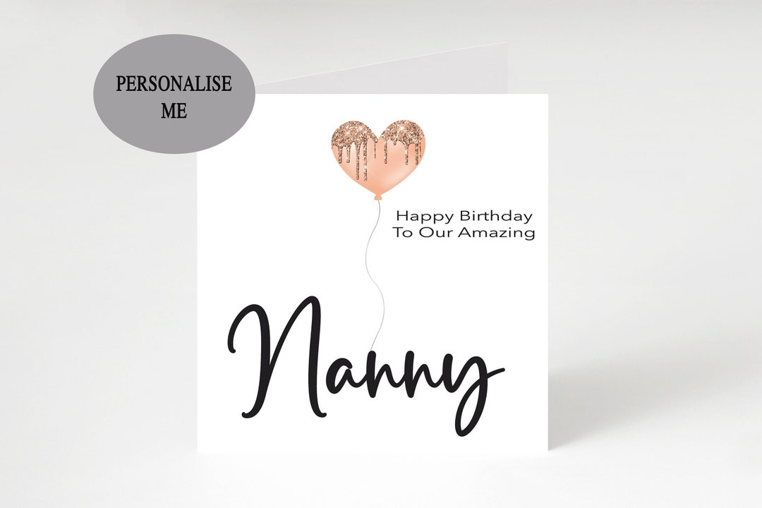 Nanny Birthday Card Greetings Card Birthday Day Card for Her ...