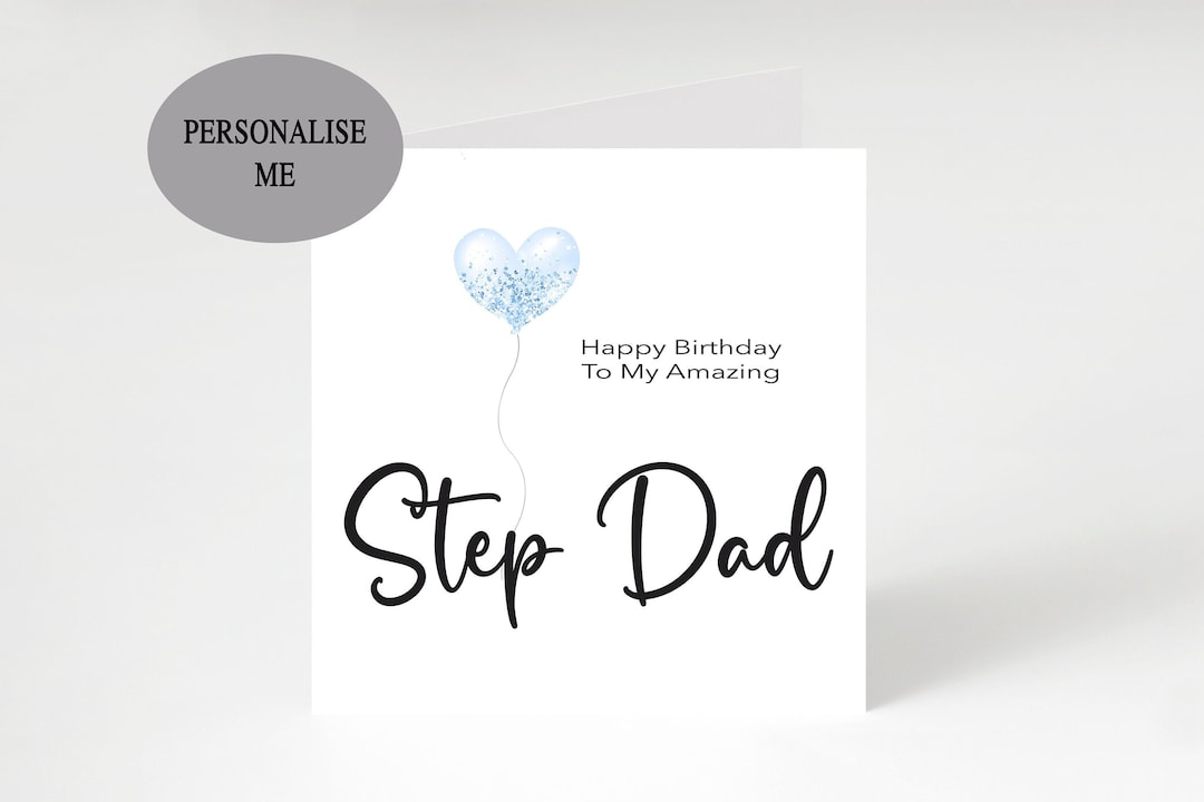 Step Dad Birthday Card Greetings Card Birthday Day Card For Him