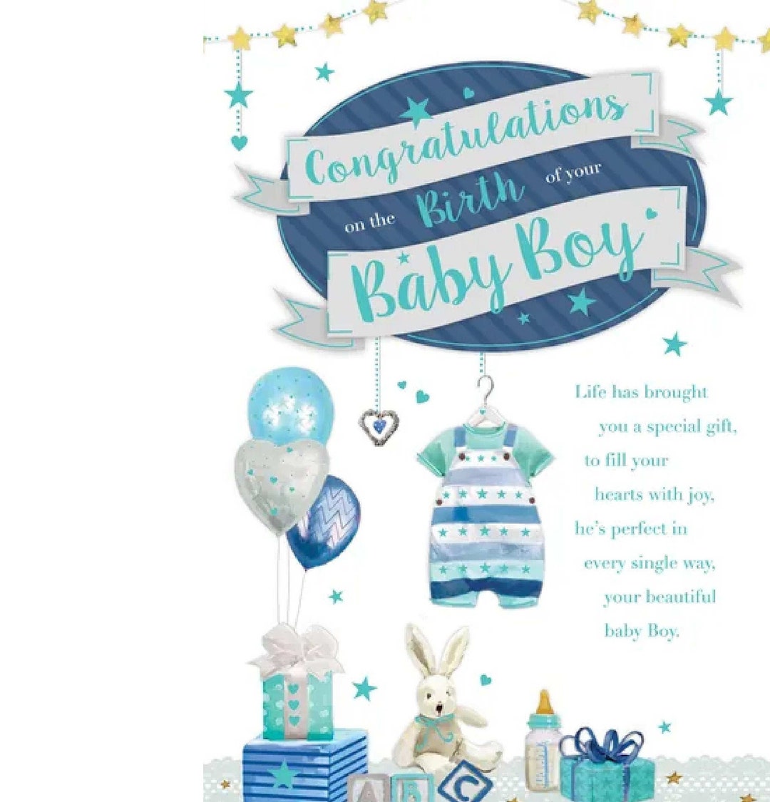 Congratulations Baby Boy Card - Etsy