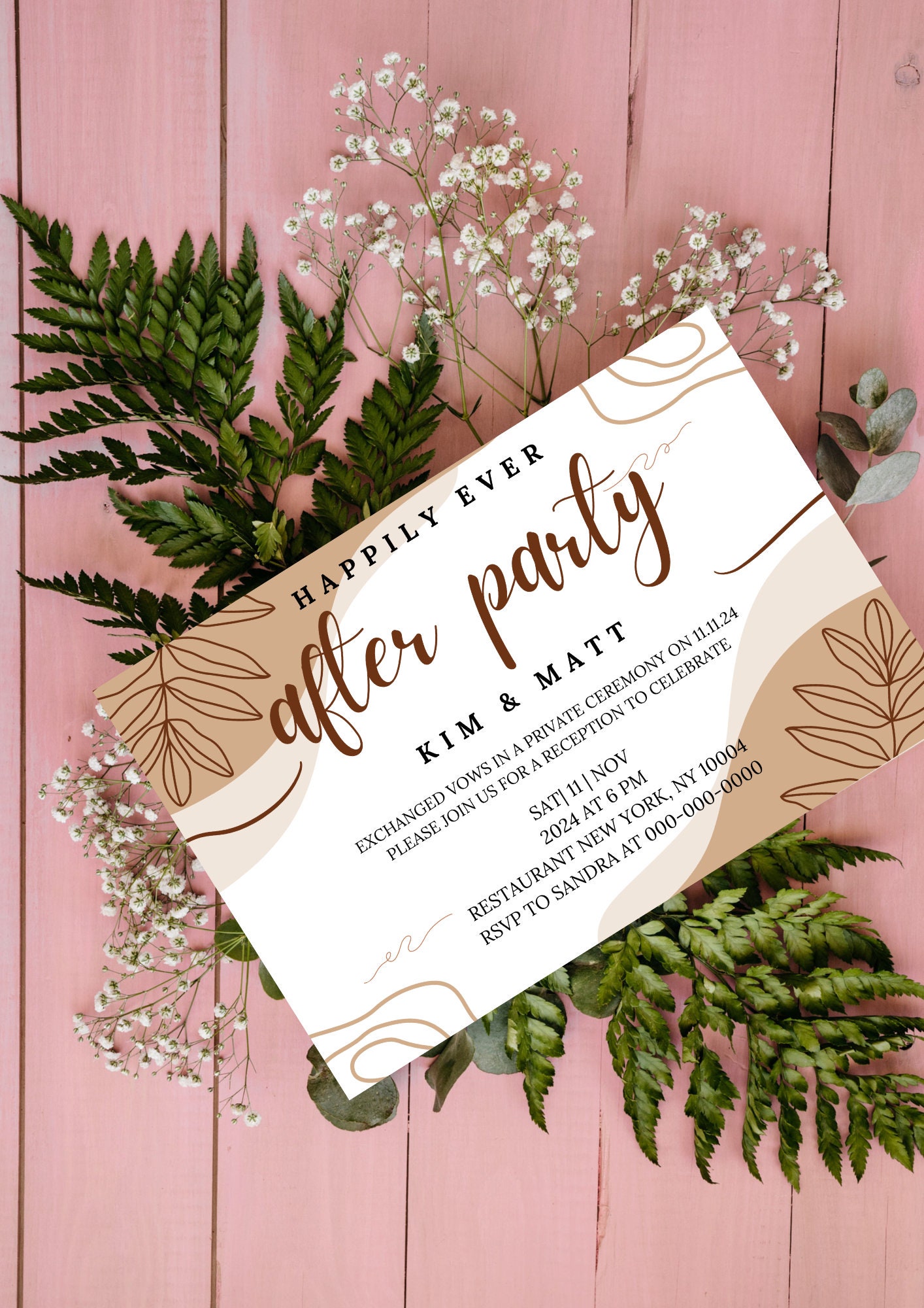 Reception Party Invitation Template Wedding Reception Invitation ...