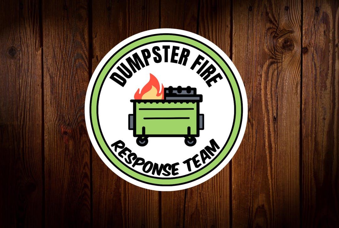 Dumpster Fire Sticker, This is Fine Decal, Vinyl Gloss Die Cut ...