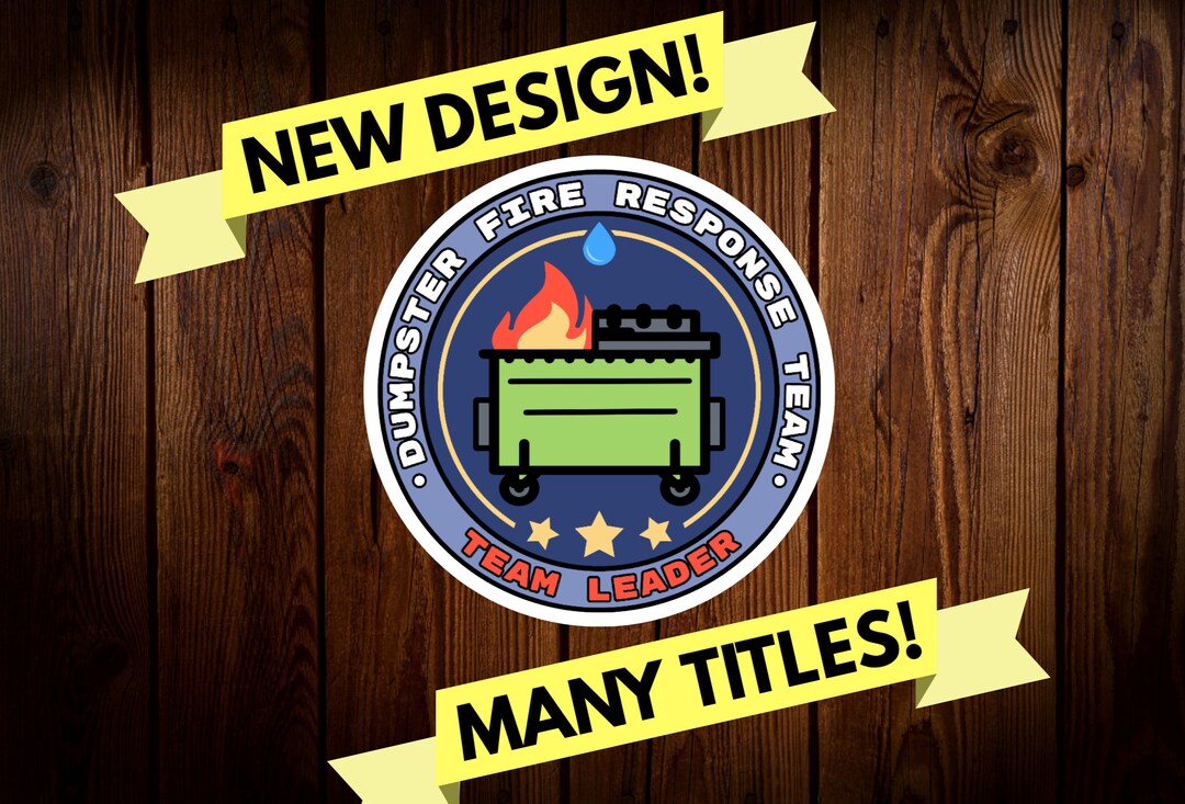 Dumpster Fire Sticker, This is Fine Decal, Vinyl Gloss Die Cut, Team ...