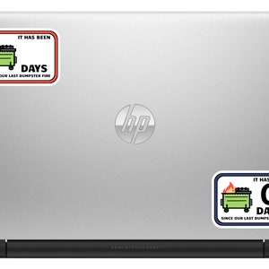 Dumpster Fire Day Count Sticker, Dumpster Fire Sticker, Dry Erase ...
