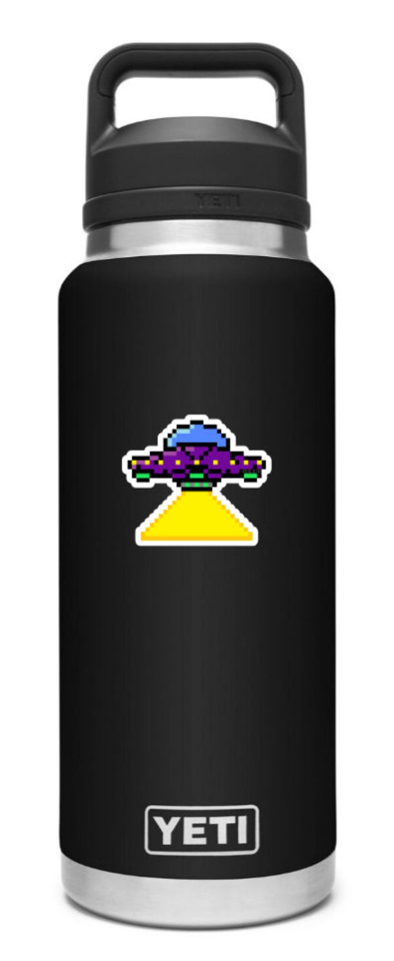 UFO Sticker Flying Saucer Pixel Sticker 8 Bit Vinyl Water - Etsy