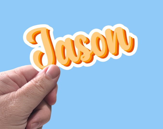 Personalized Cursive Name Sticker Custom Colorful Text Decal Stickers ...