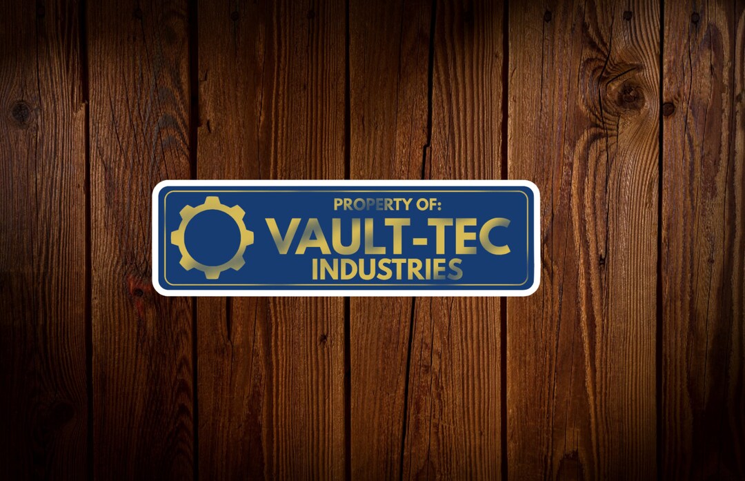 Fallout Sticker Vault-tec, Vaulttec Industries, Property of Vault-tec ...