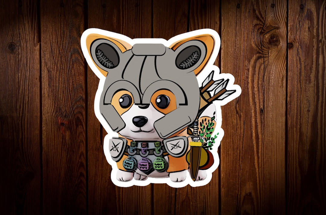DND Stickers, DND Corgi, Corgi Sticker, Dog Sticker, DND Sticker, Vinyl ...
