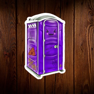 Cute Toilet Sticker, Porta Potty Sticker, Toilet Sticker, Portapotty ...