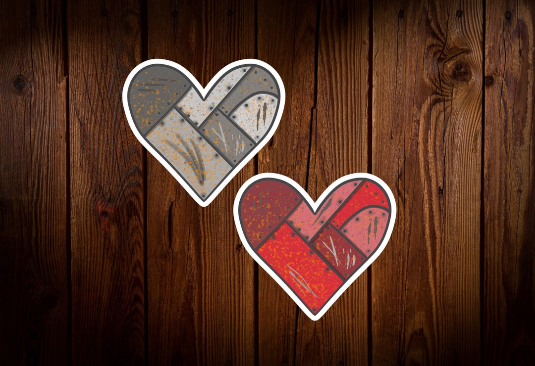 Metal Heart Sticker, Heart of Steel, Hardened Heart, Hard to Love ...