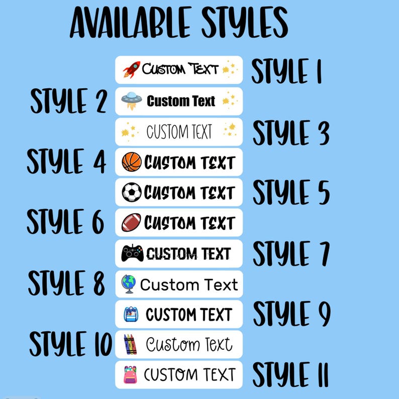 Custom Personalized Sticker Labels, Vinyl Sticker Labels, Custom School ...