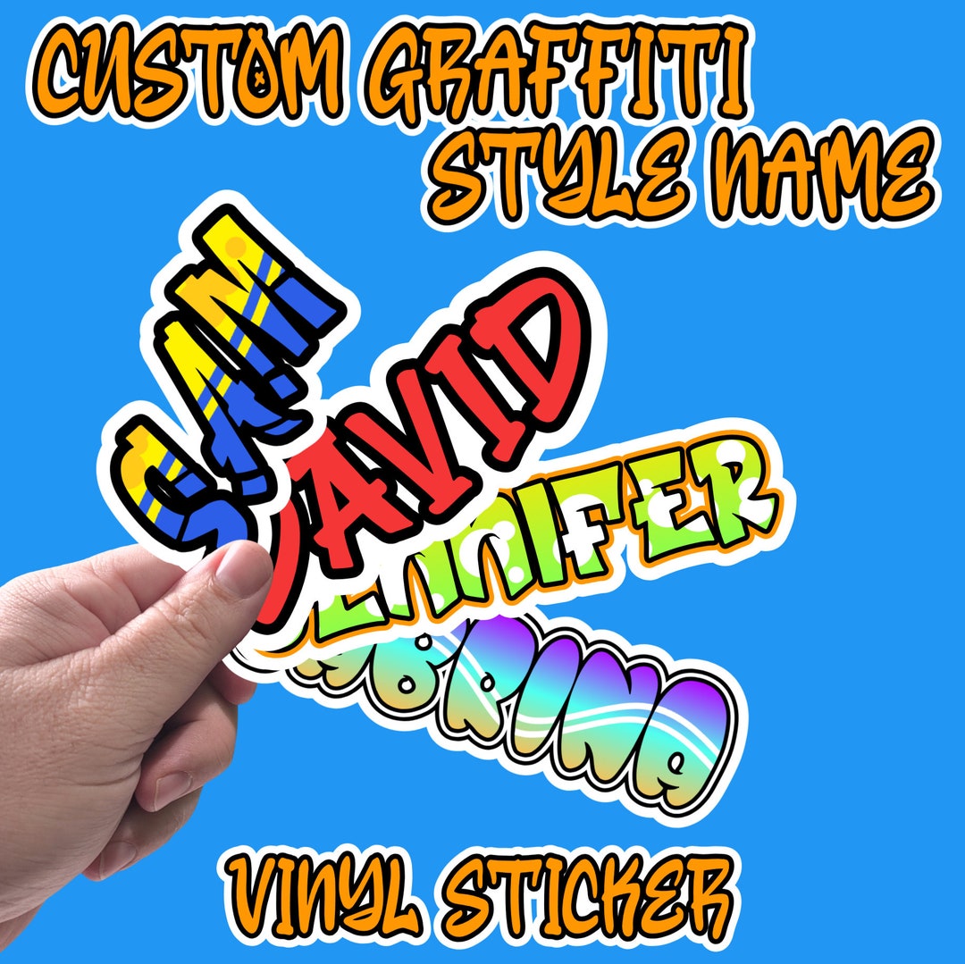 Vinyl Die-cut Water Resistant Custom Sticker, Personalized Name Decal ...