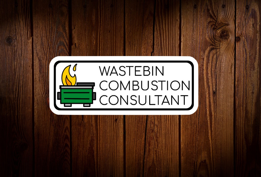 Dumpster Fire Sticker, This is Fine Decal, Gloss Die Cut, Wastebin ...